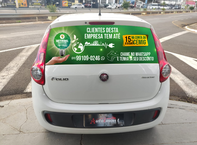 Adesivo Micro-Perfurado/CARRO Formato Pesonalizado Adesivo Vinil ...